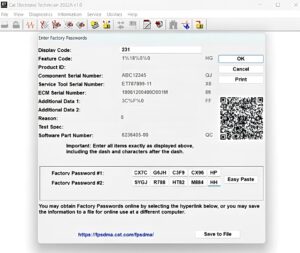 Caterpillar 18 Digits Factory Password Calculator One Time Clearing ...