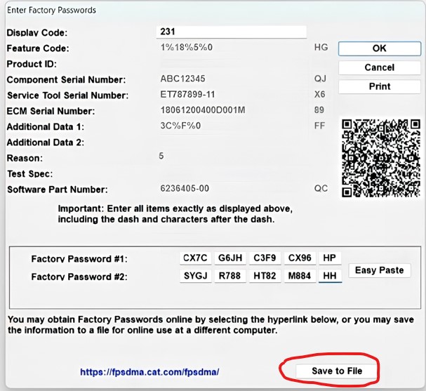 Caterpillar 18 Digits Factory Password Calculator One Time Clearing ...